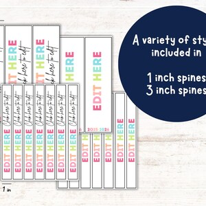 Editable Pastel Binder Covers and Spines, Printable Planner Cover ...