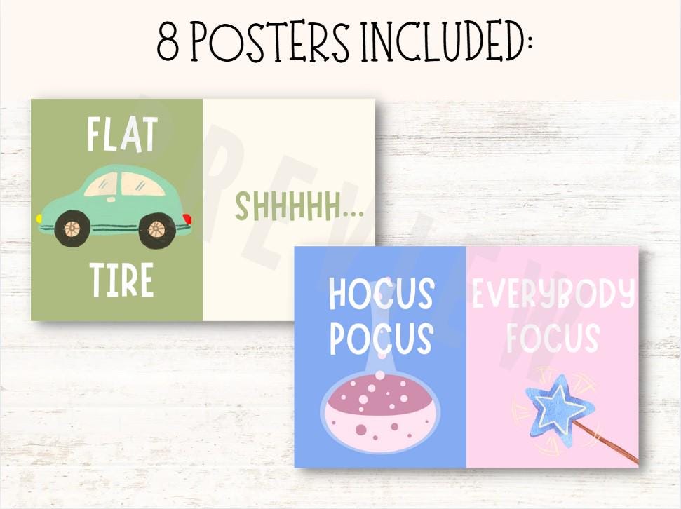Classroom Attention Getter Posters, Class Callbacks, Attention Grabbers ...
