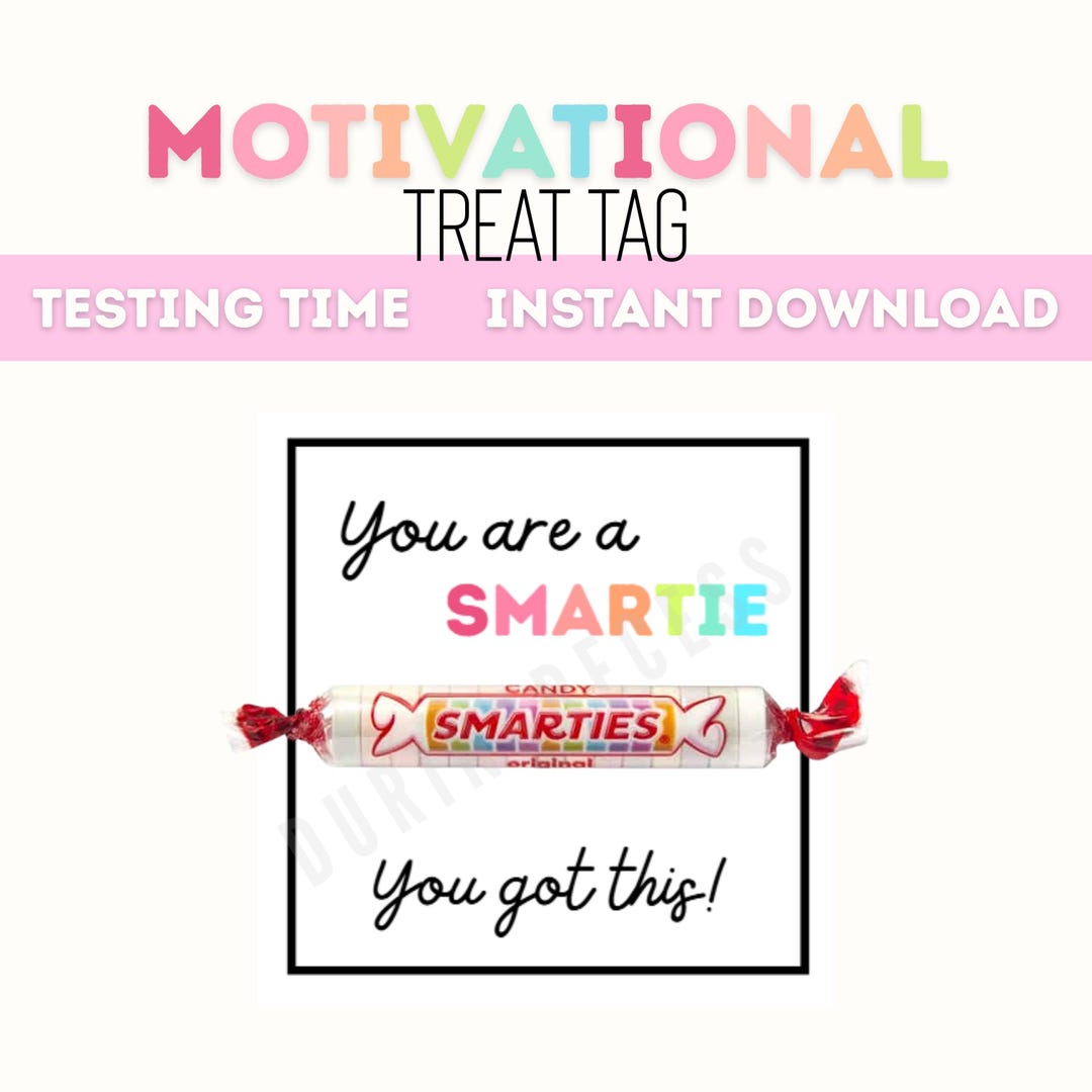 PRINTABLE Student Motivation Treat Tag, State Testing Motivation ...