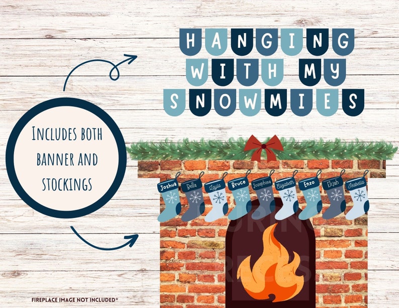 Editable Holiday Bulletin Board Kit, Christmas, Winter, Classroom Decor ...