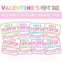 EDITABLE Squishing You a Happy Valentine's Day Tags | Squishy Toy Gift ...