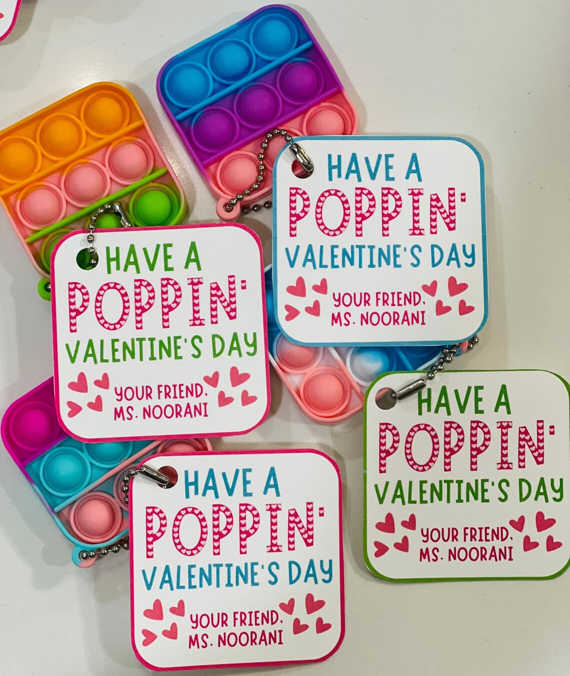 PRINTABLE Valentines Day Gift Tags, Pop-it Gift Tags, Popit Gift ...