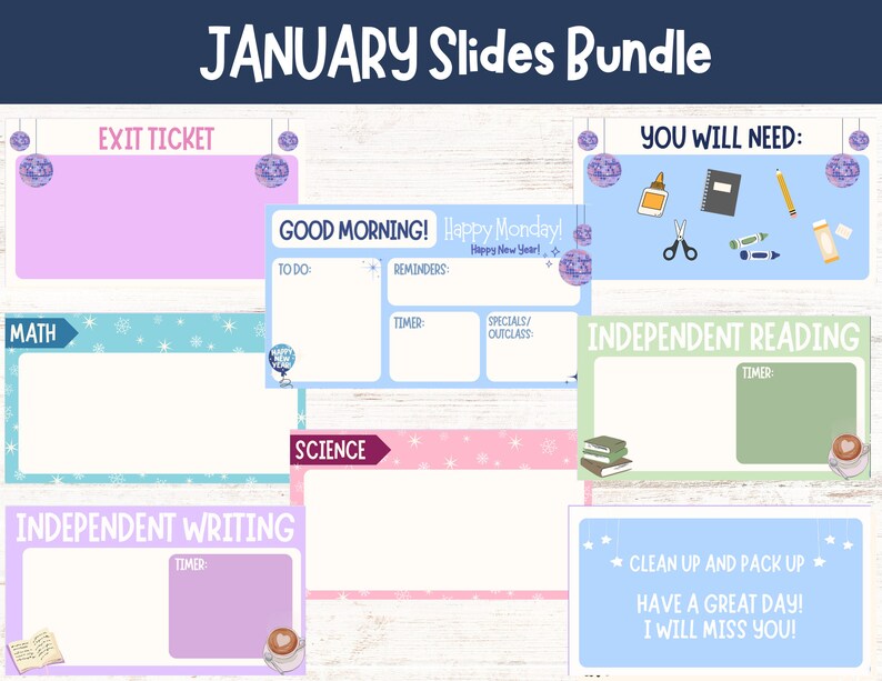 EDITABLE January Classroom Slides, Powerpoint, New Year Slides ...