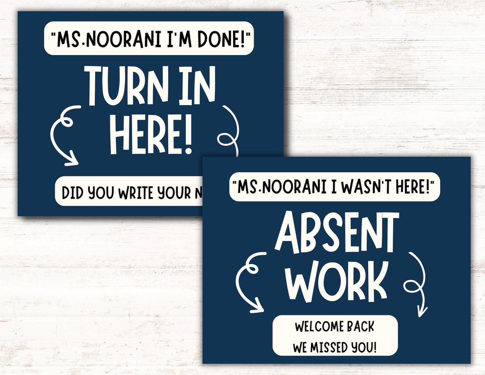 EDITABLE Classroom Turn in Basket Label, Absent Work Label, Turn in ...