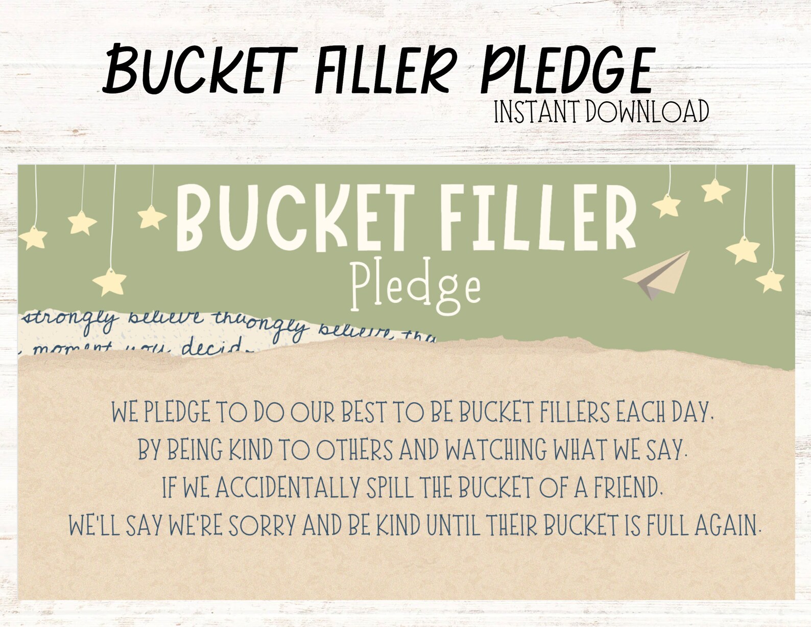 PRINTABLE Classroom Bucket Filler Poster, Classroom Decor, Class Bucket ...
