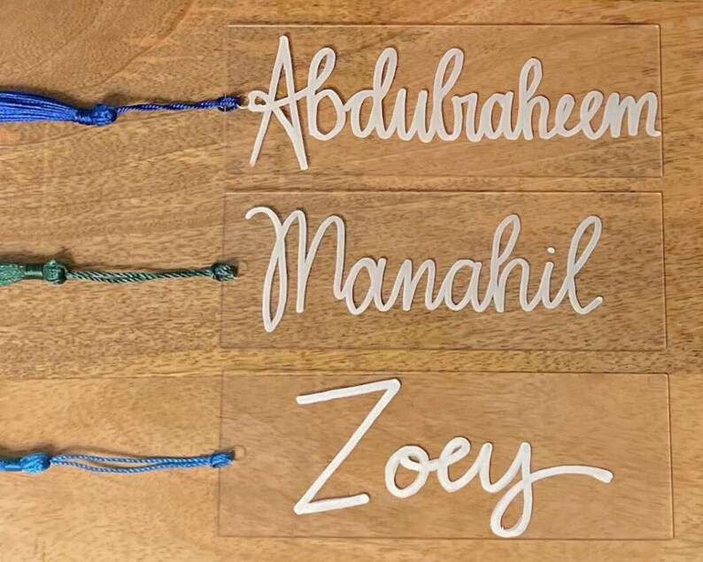 Personalized Name Bookmarks, Custom Acrylic Bookmark, Bundle Bookmarks ...