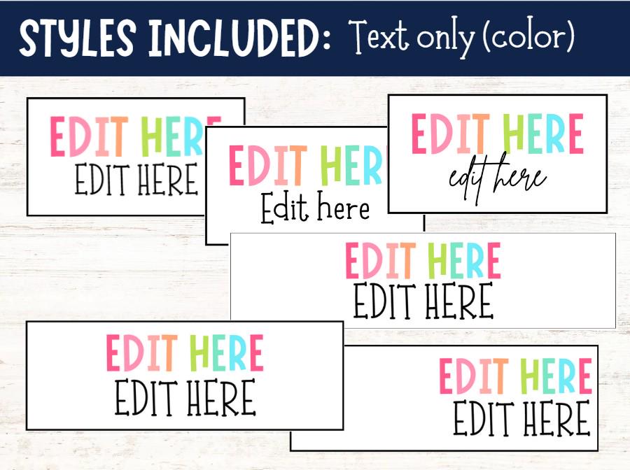 Editable Classroom Supply Labels, Student Supply Organization, Labels ...