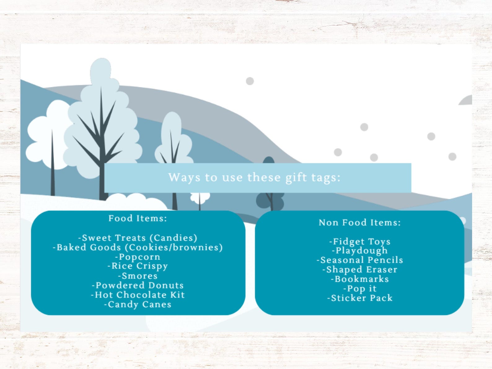 Winter Gift Tags, A Little Treat for Someone Snow Sweet, Winter Break ...