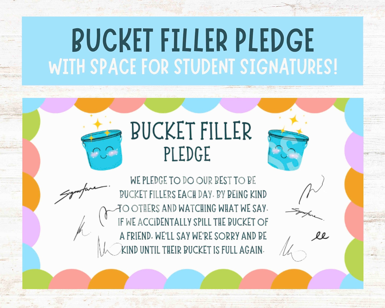 PRINTABLE Classroom Bucket Filler Poster, Classroom Decor, Uplifting ...
