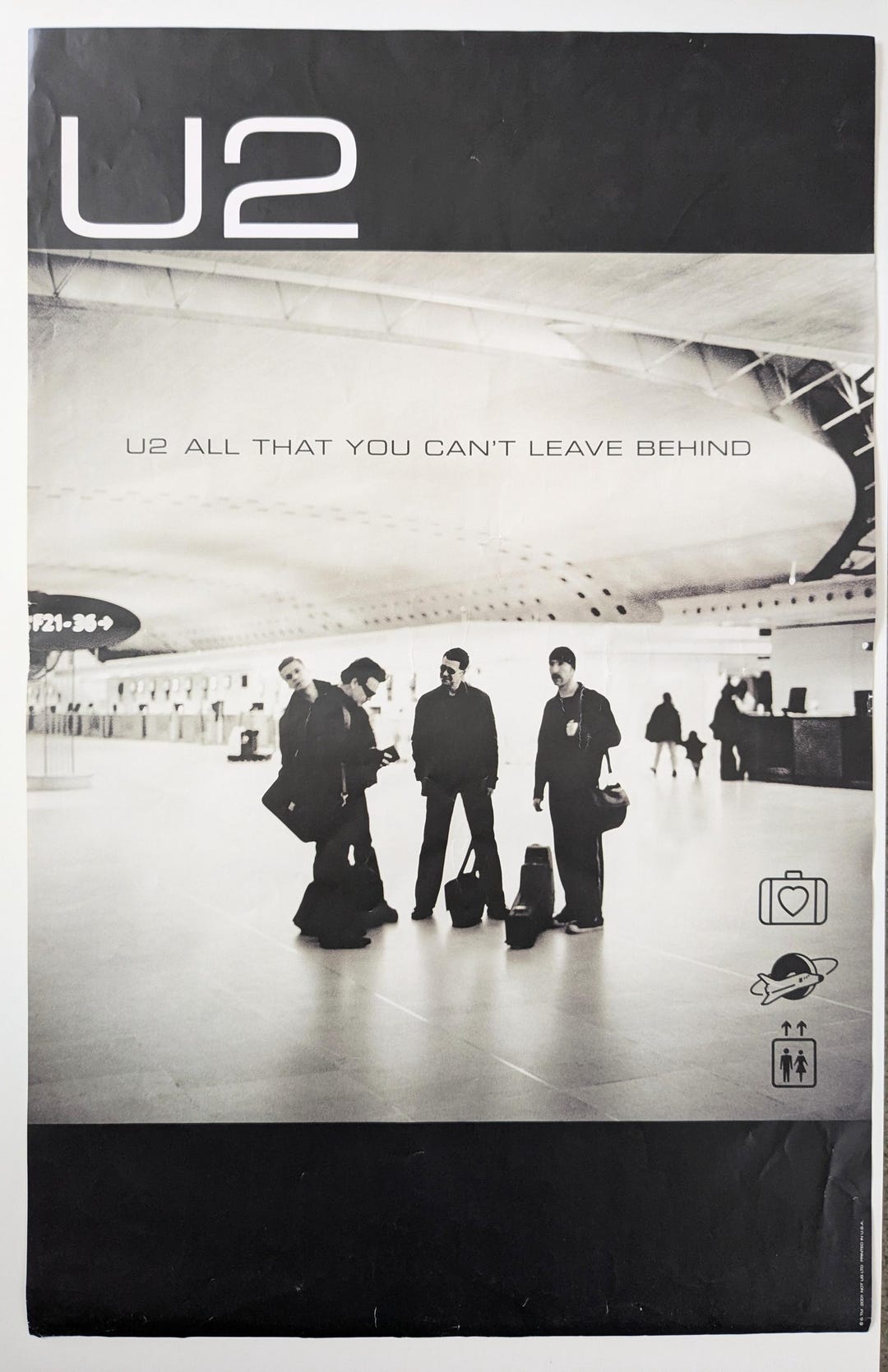 U2 All That You Can’t Leave Behind Tour Poster 22x34" 2001 Vintage New ...