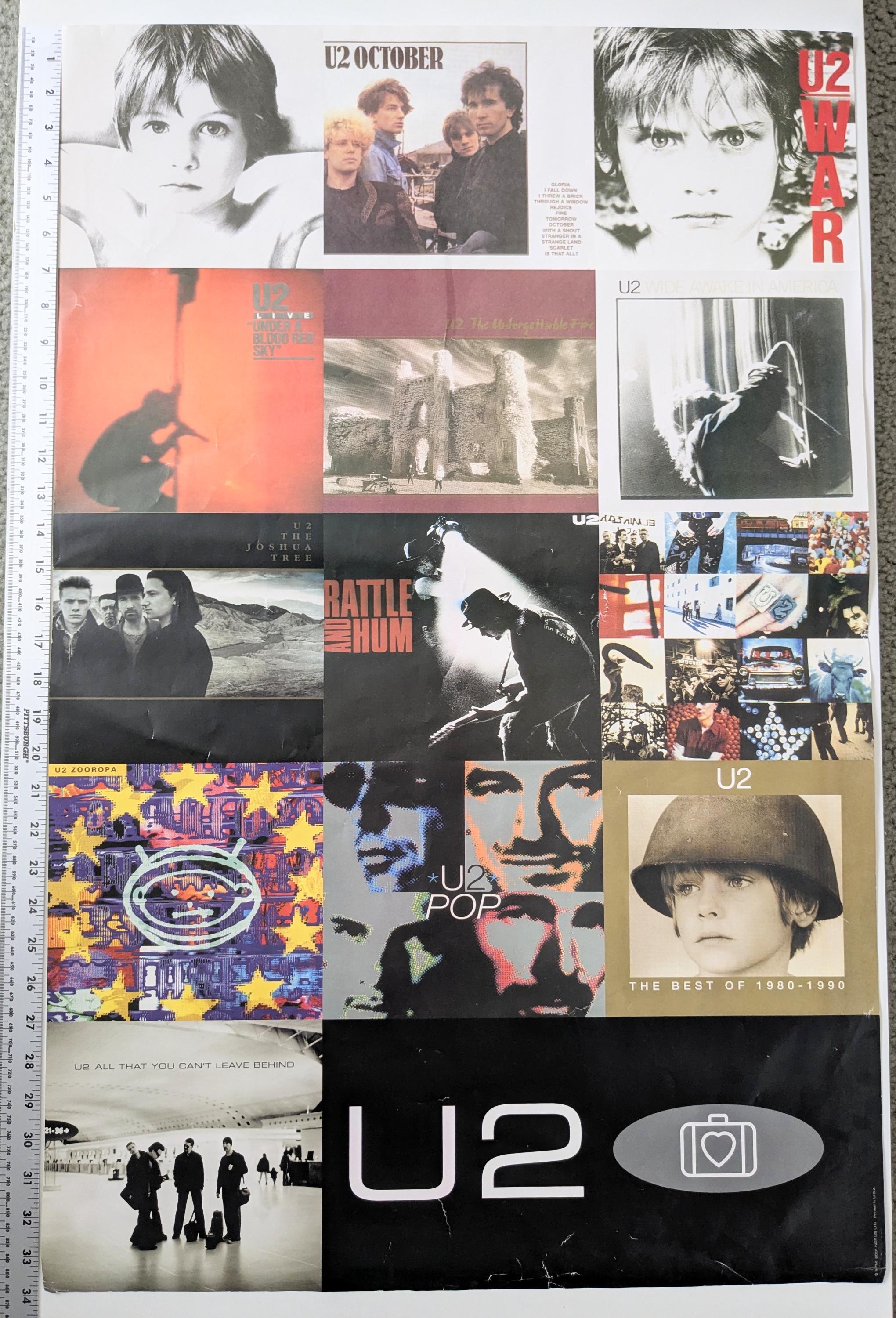 Vintage U2 Elevation Tour 2001 Album Artwork-covers Original Heavy ...