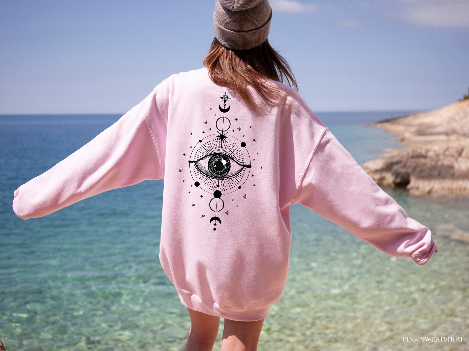 All Seeing Eye Sweatshirt, Sun and Moon Shirt, Trendy Hoodies for Women ...