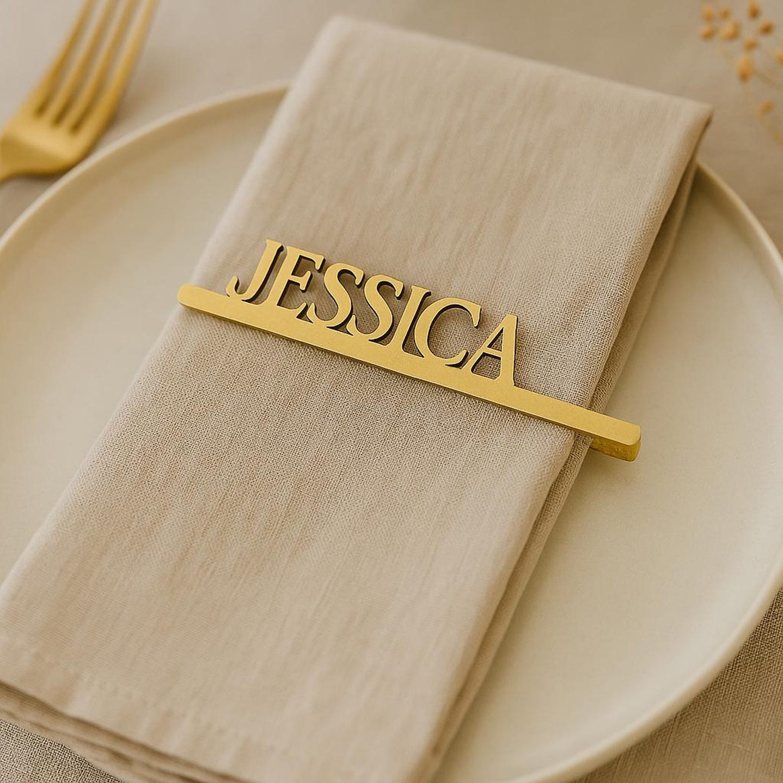 Custom Wood Napkin Name Tag, Wedding Napkin Name Tags, Personalized ...