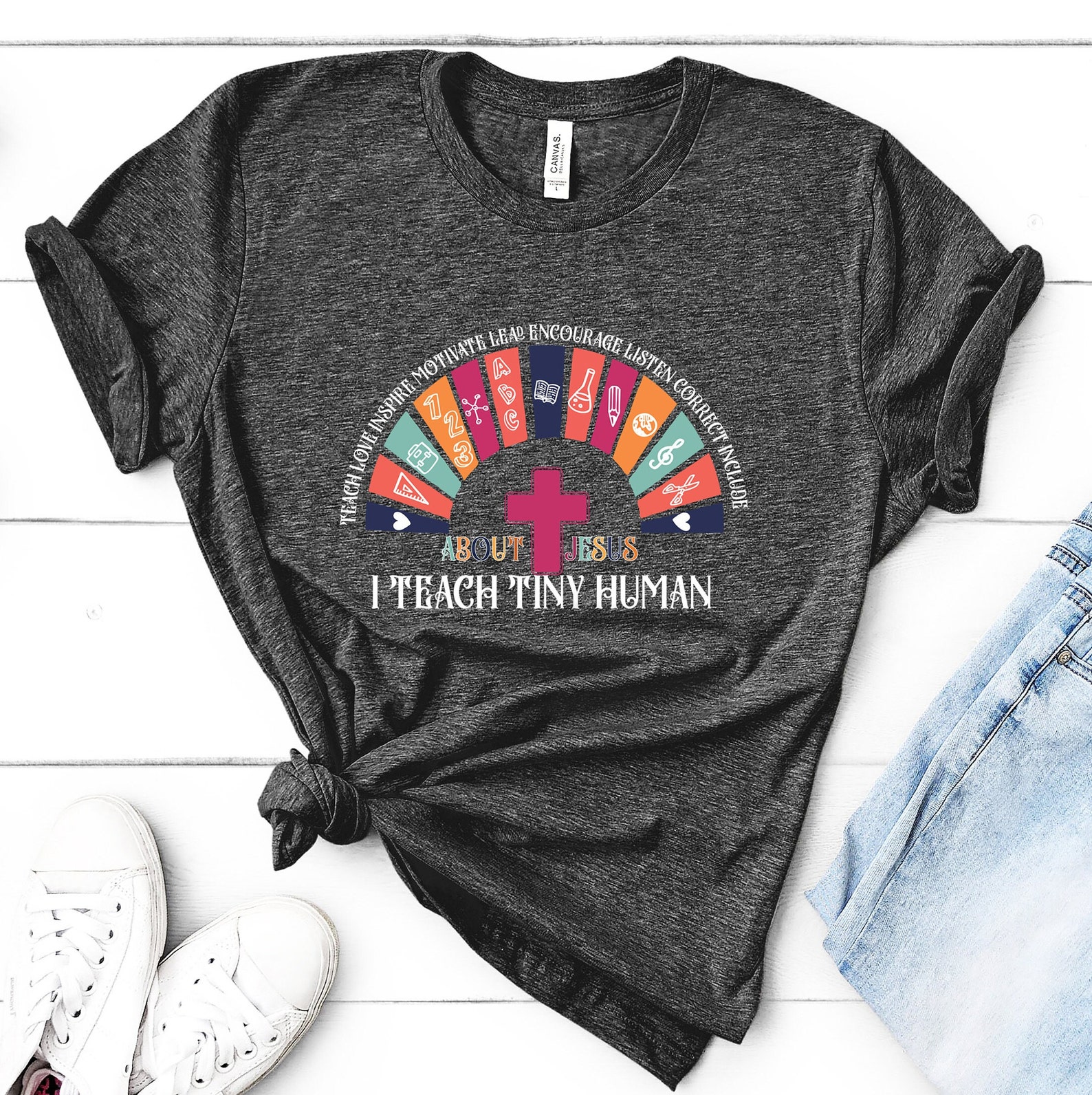 I Teach Tiny Human About Jesus Shirt, I Teach Tiny Human Shirt, Trendy ...