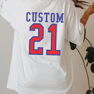 Custom Name Number Hoodie, Personalized Team Number Sweatshirt, Gift ...