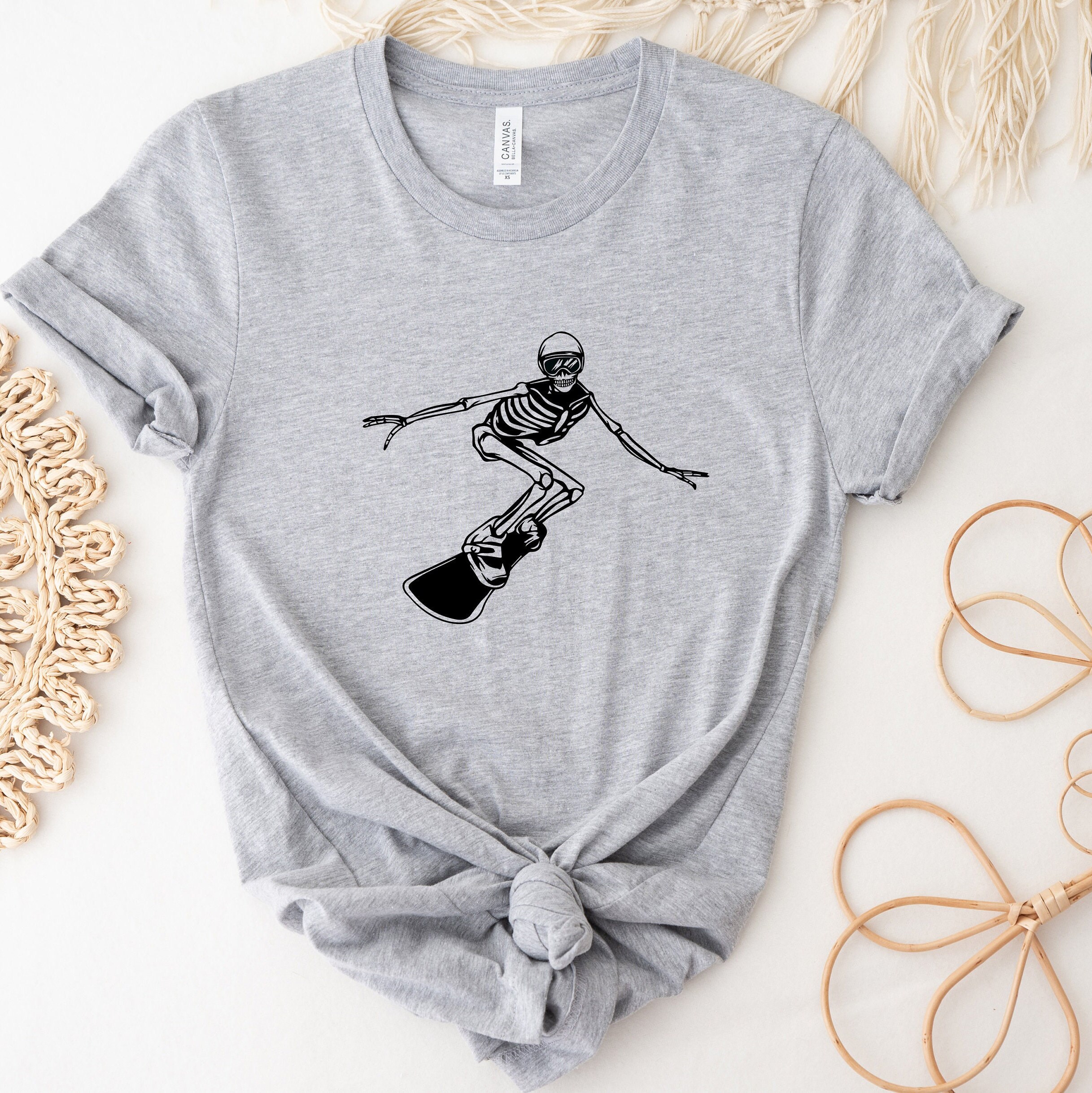 Snowboarding Skeleton Shirts, Women's Snowboard Shirts, Funny ...