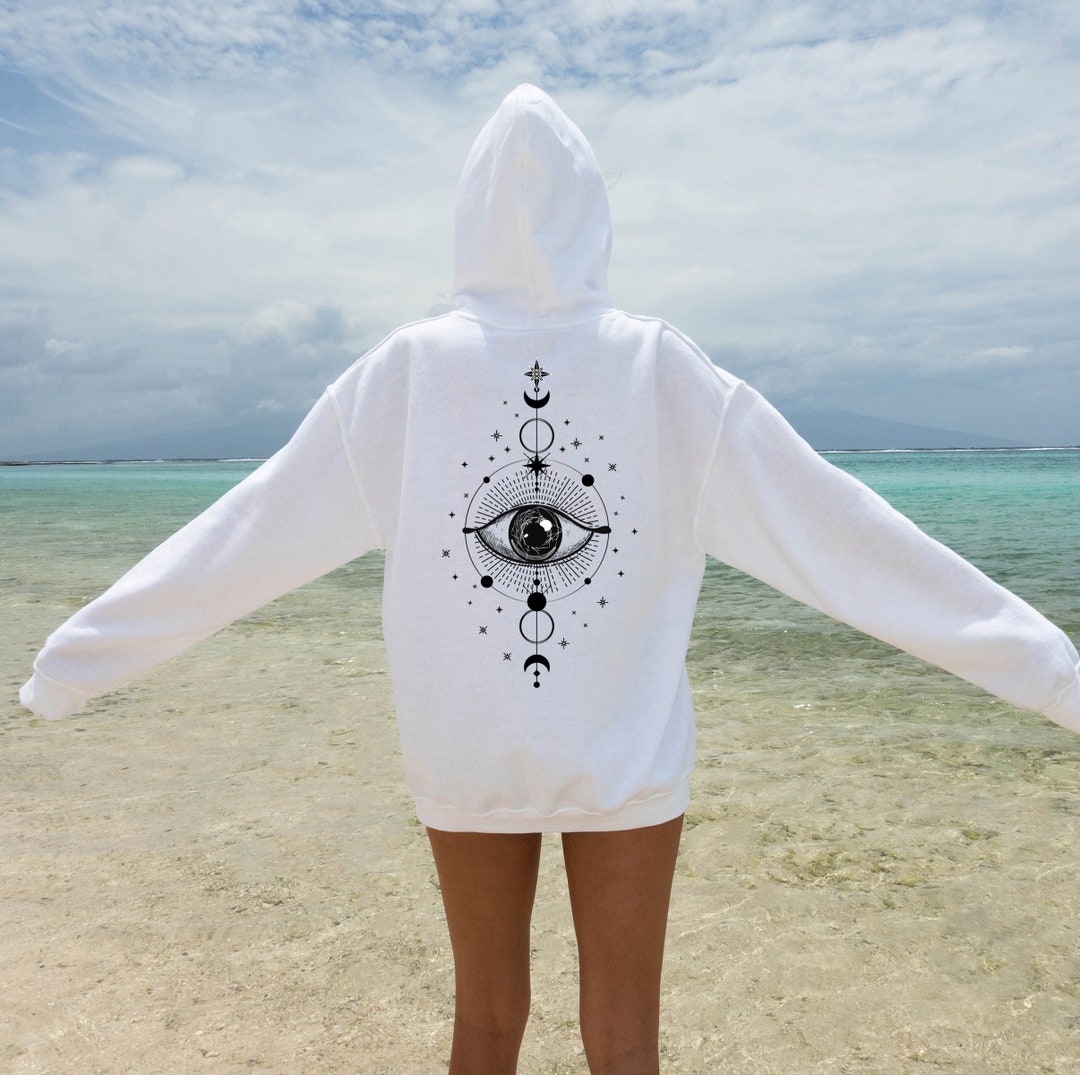 All Seeing Eye Sweatshirt, Sun and Moon Shirt, Trendy Hoodie for Women ...