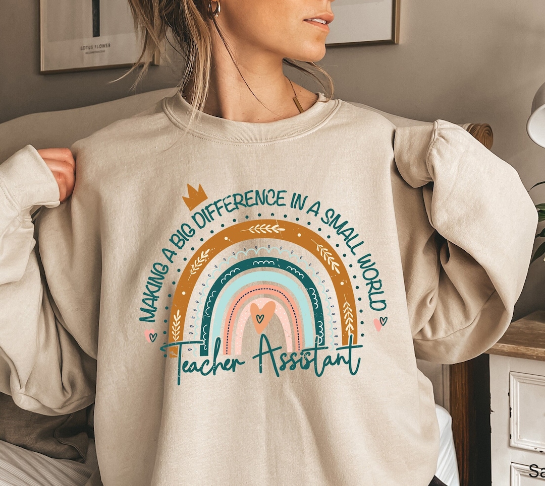 Teacher Assistant Sweatshirt, Substitute Teacher Hoodie, TA Shirt ...