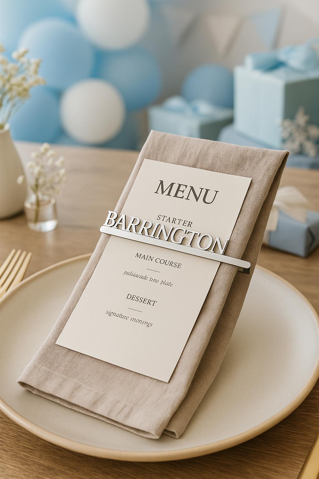 Custom Wood Napkin Name Tag, Wedding Napkin Name Tags, Personalized ...