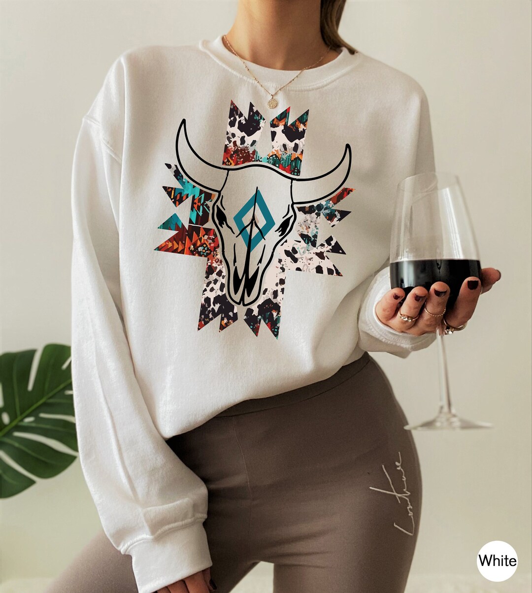 Boho Bull Skull Shirt, Women's Country Shirt, Wallen Sweatshirts ...