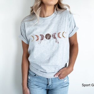 Moon Phases Shirt, Women's Aesthetic Sweatshirts, Boho Astrologist ...