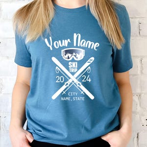 Custom Ski Sweatshirt, Custom Ski Trip Shirt, Personalized Skiing Shirt ...