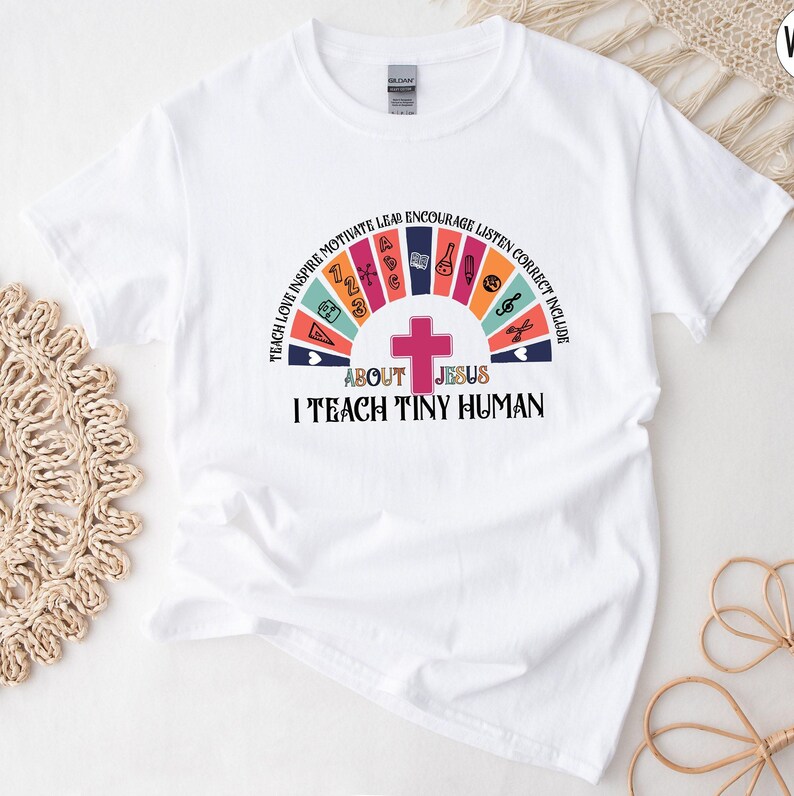 I Teach Tiny Human About Jesus Shirt, I Teach Tiny Human Shirt, Trendy ...