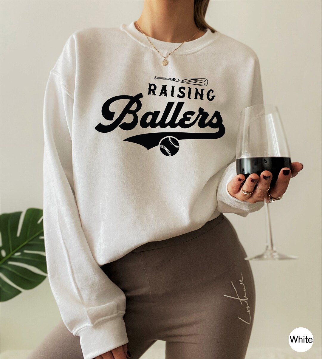 Raising Ballers Sweatshirt, Cute Baseball Mom Shirt, Mom's Baseball ...