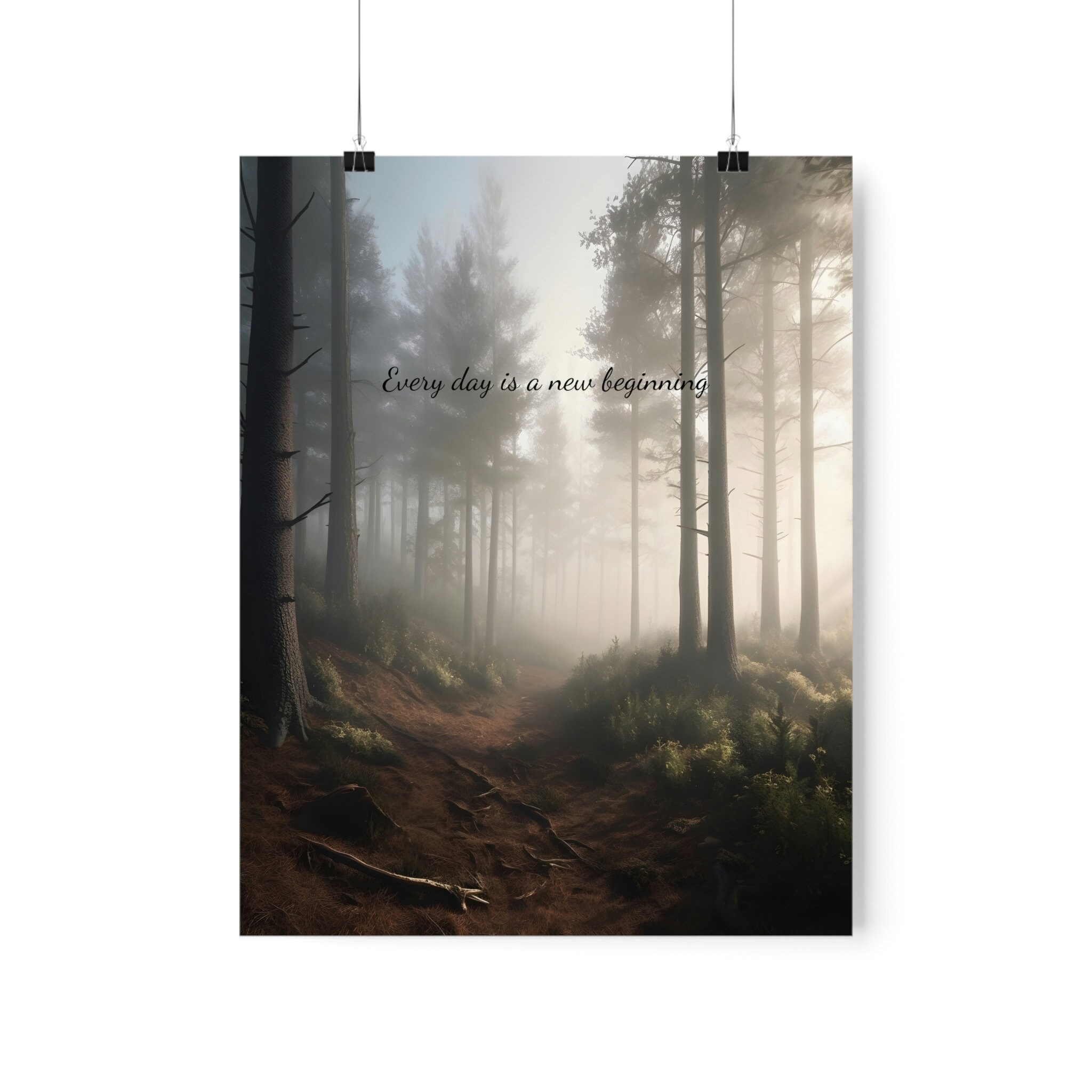 Every Day is a New Beginning Wall Decor Minimalist Aethetic Matte ...