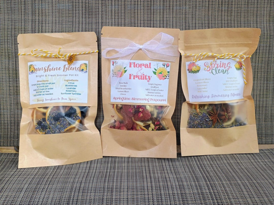 Variety Pack Simmer Potpourri | 3 Pack Simmer Bags- Sunshine Blend ...