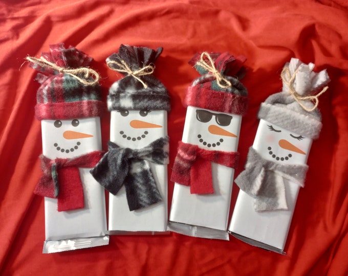 Hershey Bar Snowman Chocolate Christmas Gift Stocking Stuffers Teacher ...