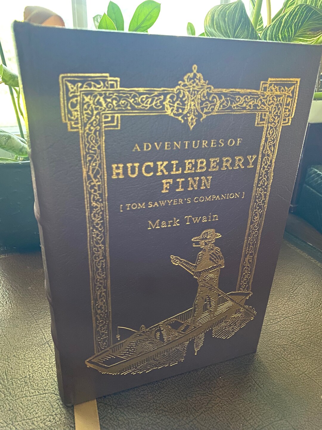 The Adventures of Huckleberry Finn by Mark Twain- Collectible Leather ...
