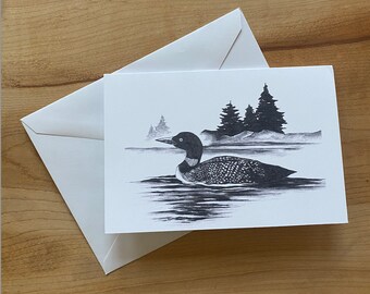 Loon Card - Etsy