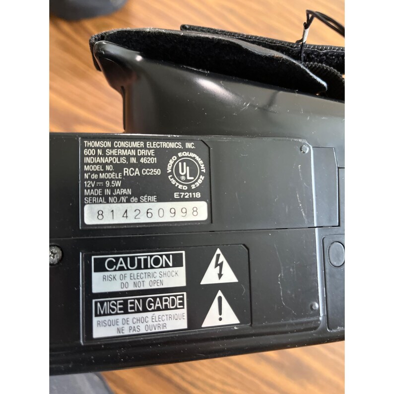 RCA CC250 Auto Focus VHS Camcorder Serial # 814260998 - Etsy