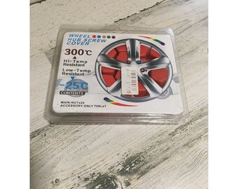 Red Wheel Hub Covers - Etsy