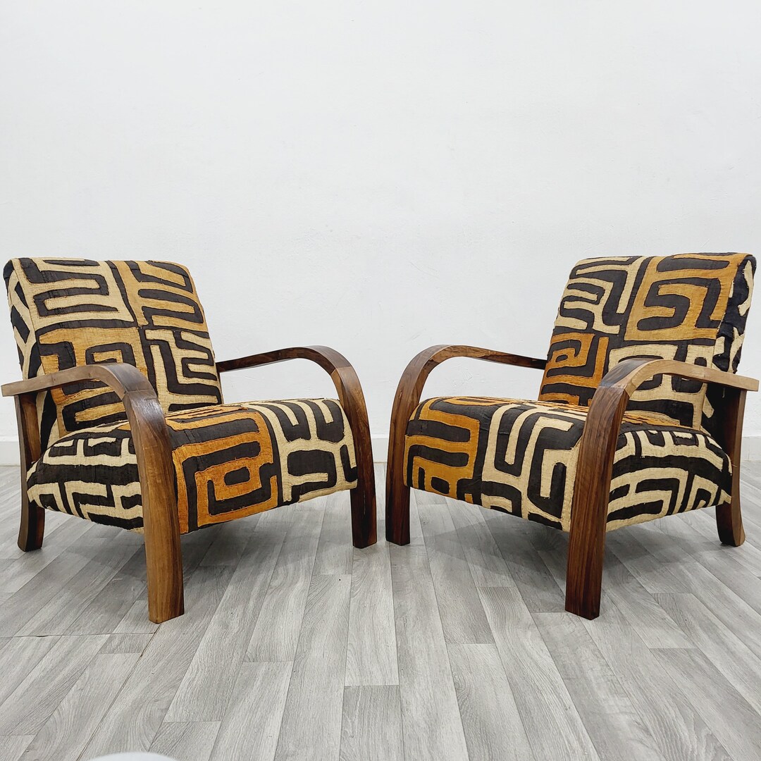 Set of 2 Mid Century Armchair Retro Lounge Chair Modern Chair Relax ...