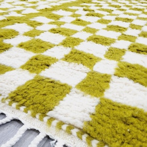 Contemporary Beni Mrirt Rug Green Moroccan Rug Rug for Bedroom Colorful ...