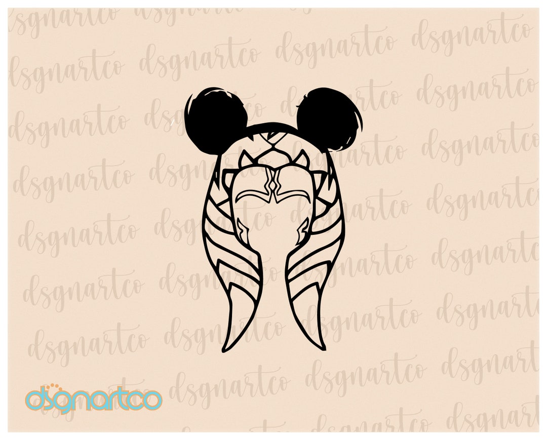 Ahsoka Tano Mouse Ears SVG Star Wars SVG, Starwars SVG, Customize Gift ...