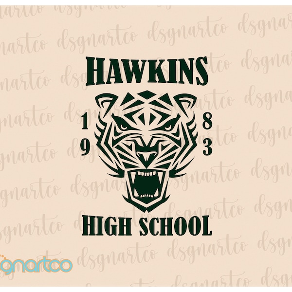 Hawkins Logo Svg - Etsy
