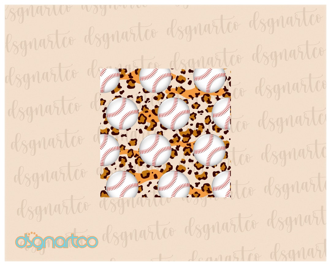Seamless Softball Leopard Png, Sublimate Download, Digital Paper ...
