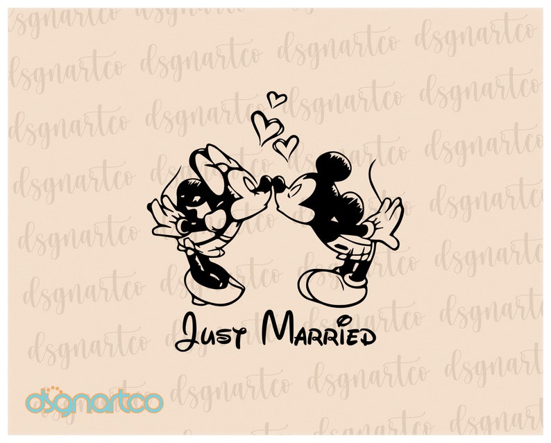 Mickeyy and Minnie Just Married SVG Happy Mouses Family Trip - Etsy