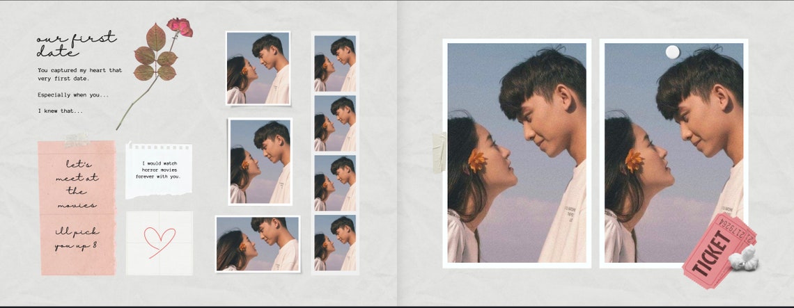 Gift for Boyfriend Anniversary Our First Year Photo Album Couple Memory ...