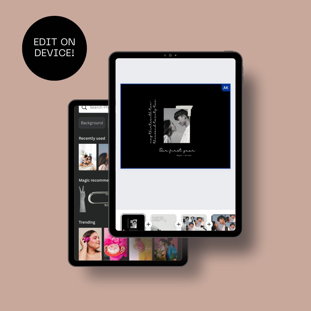 Gift for Boyfriend Anniversary Our First Year Photo Album Couple Memory ...