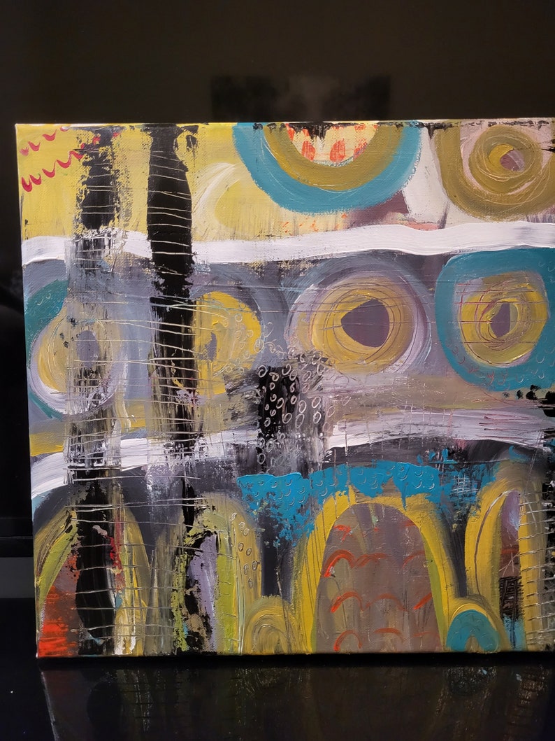 Original Abstract Painting on Canvas 14x14 Painting Original Artwork on ...