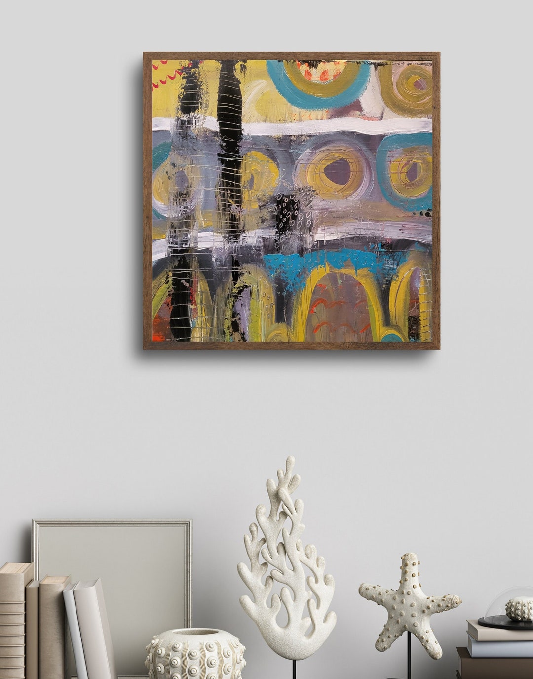 Original Abstract Painting on Canvas 14x14 Painting Original Artwork on ...