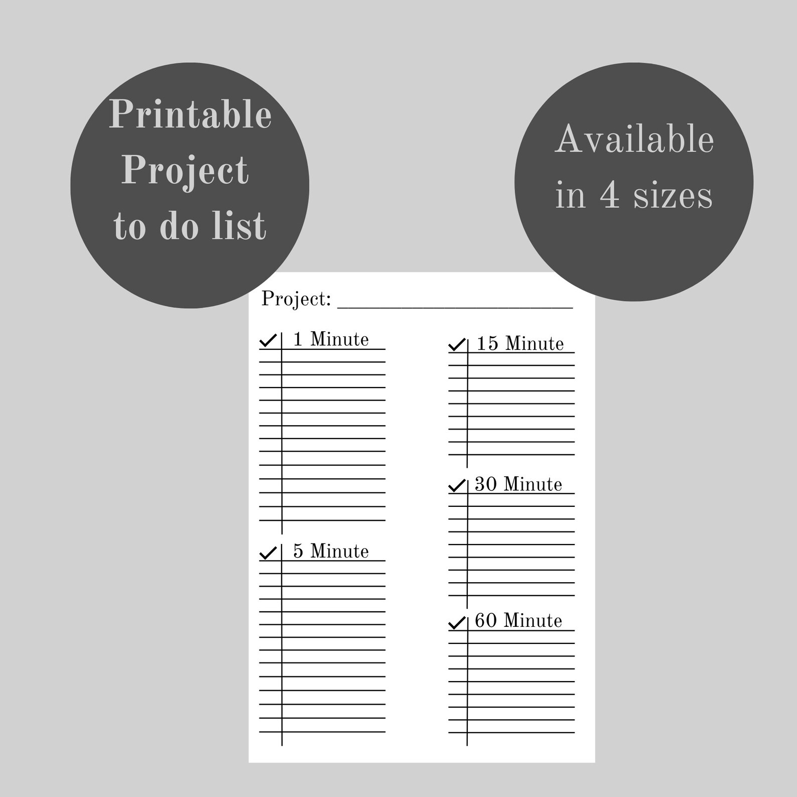 Printable Project to Do List Template L Task List L Minimal Daily ...