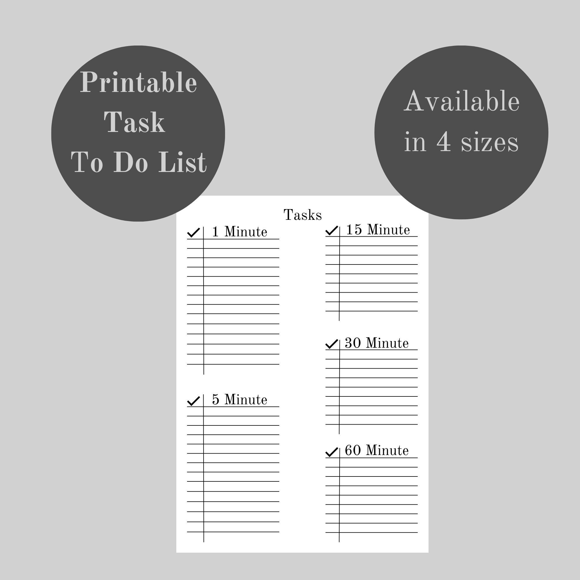 Printable to Do Task List Template L Task List L Minimal Daily Planner ...