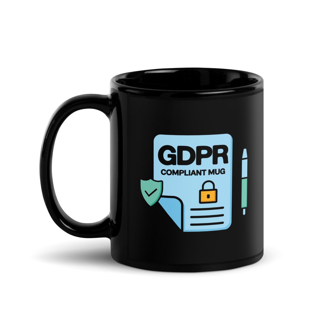 GDPR Compliance Midnight Black Coffee Mug Holiday Gift for the Office ...