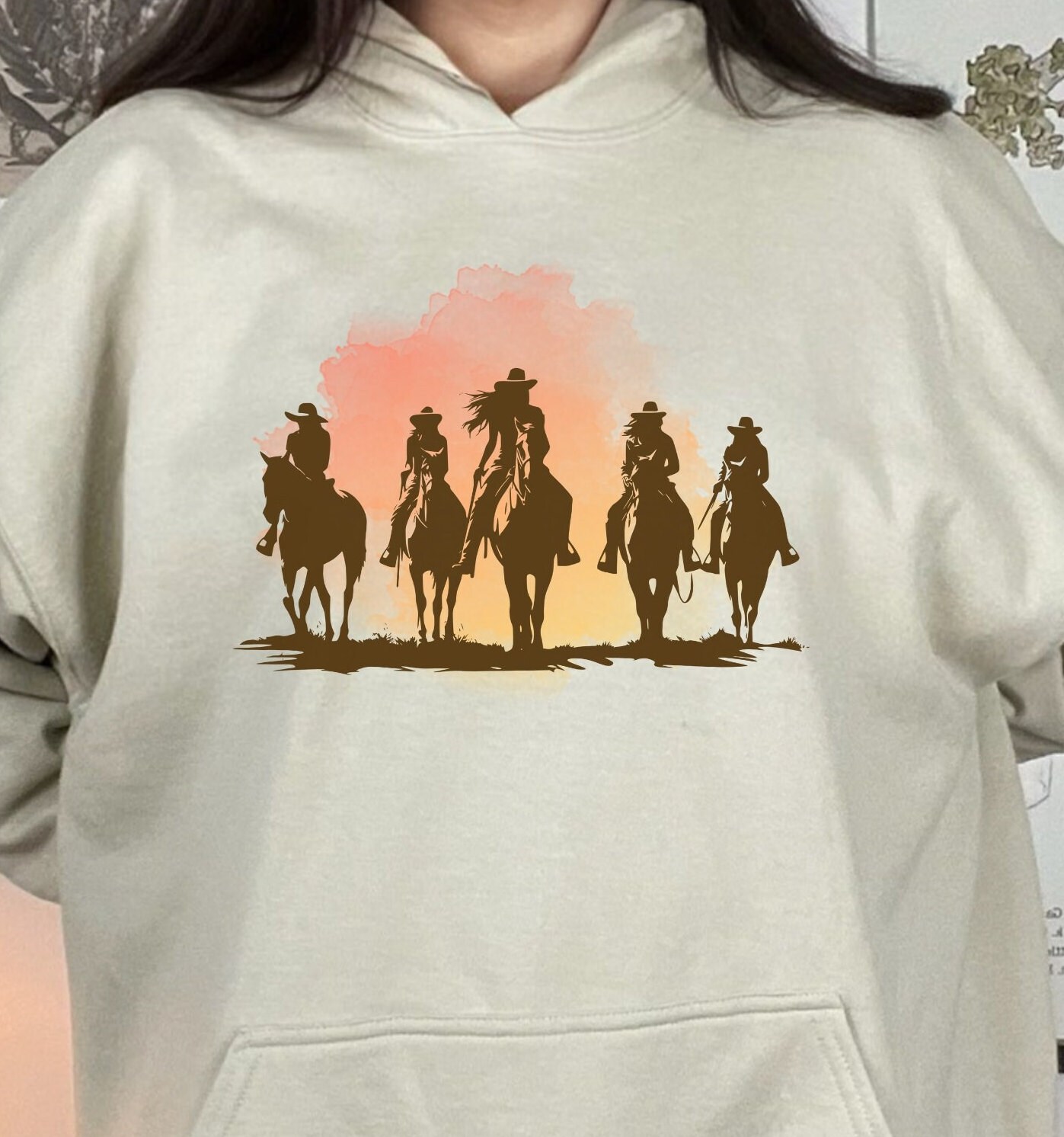 Cowgirl Posse Western We Ride at Dusk Unisex Heavy Blend™ Hooded ...