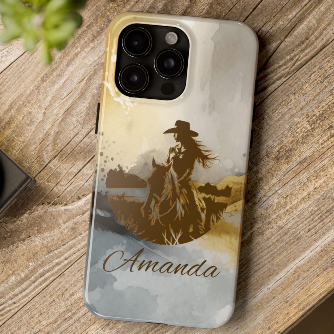 Western Cowgirl Personalized Tough Phone Case for iPhone and Samsung ...